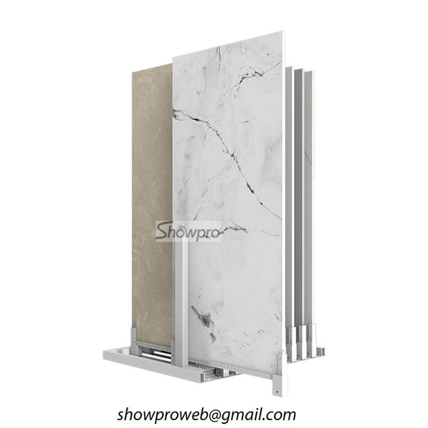 ceramic tiles sliding displays stone push pull display stand – Showpro ...