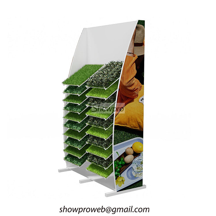 Artificial grass sample stand custom stands – Showpro Trade Inc